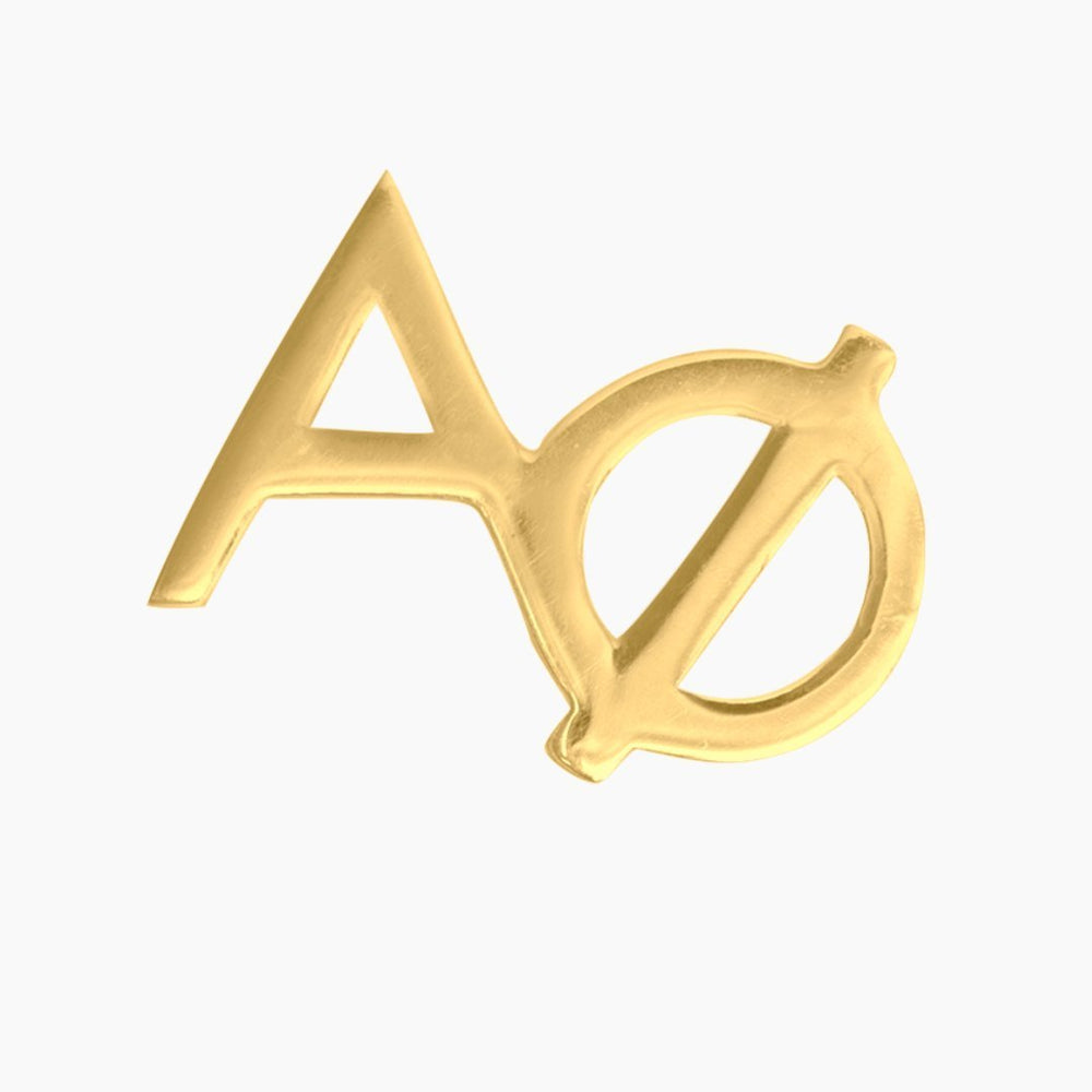 Solid Gold Alpha Phi Earring | Delicate Stud