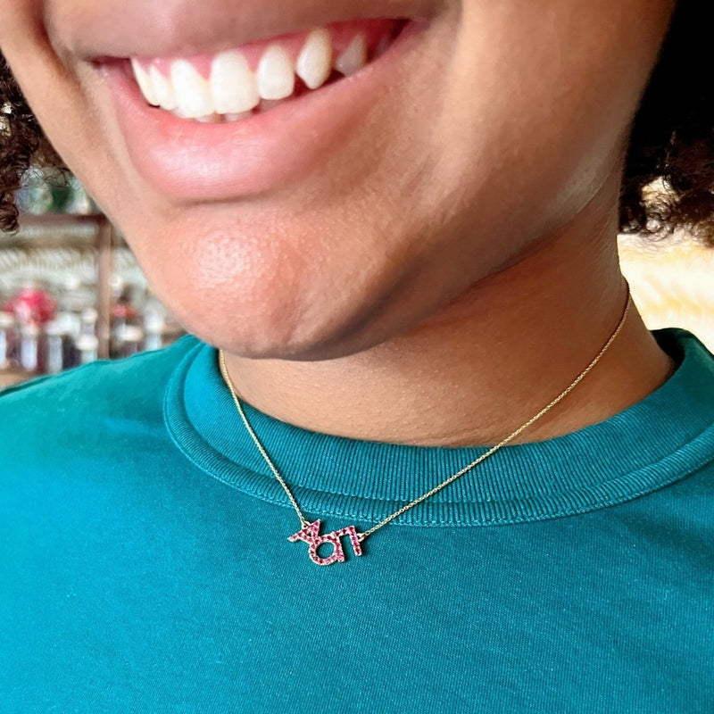Ruby Alpha Omicron Pi Necklace | mazi + zo sorority jewelry