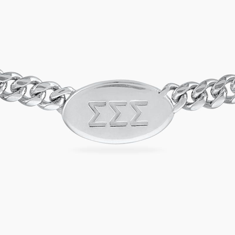 Personalized Tri Sigma Necklace | .925 Sterling Silver