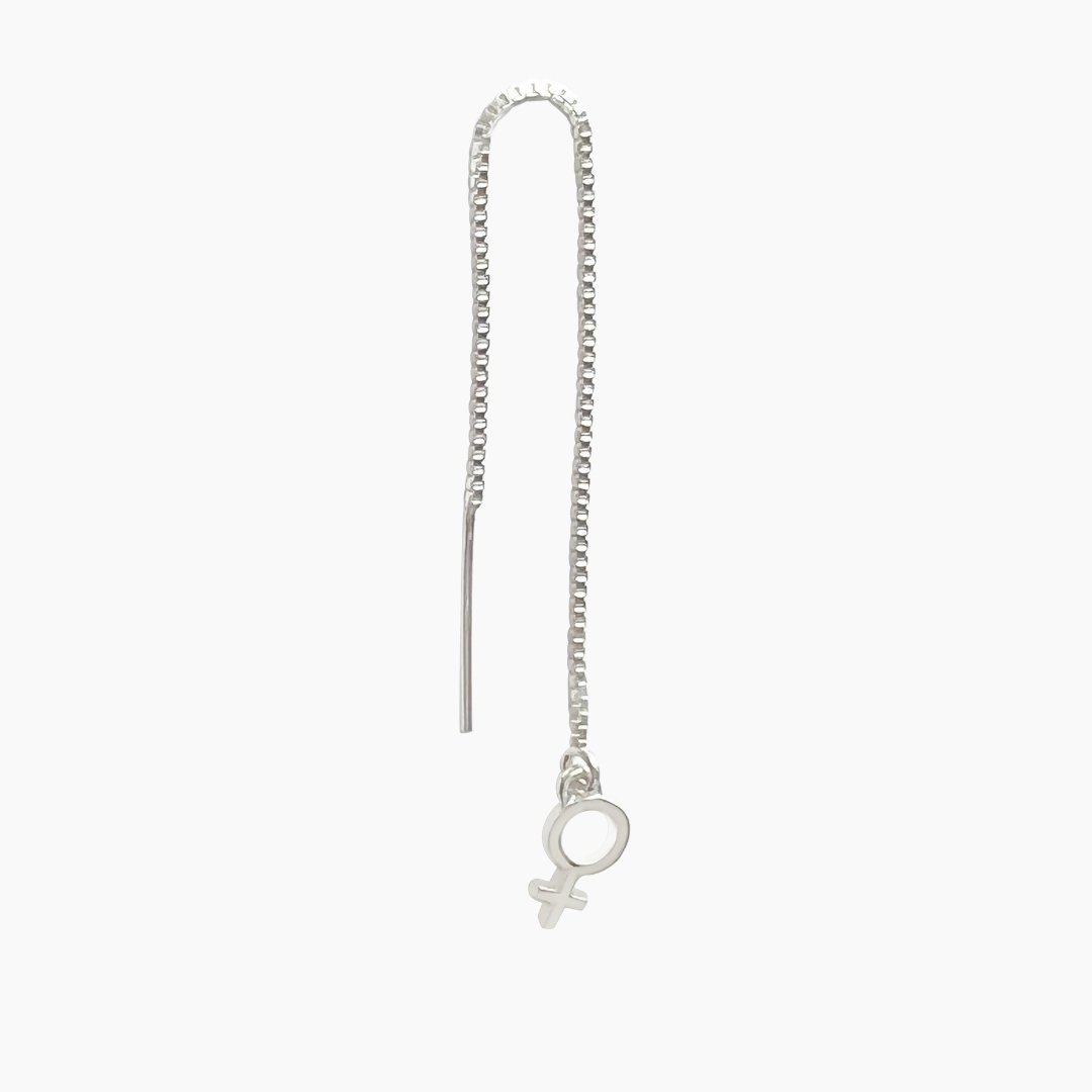 Silver Venus Threader Earring | Hypoallergenic | mazi + zo