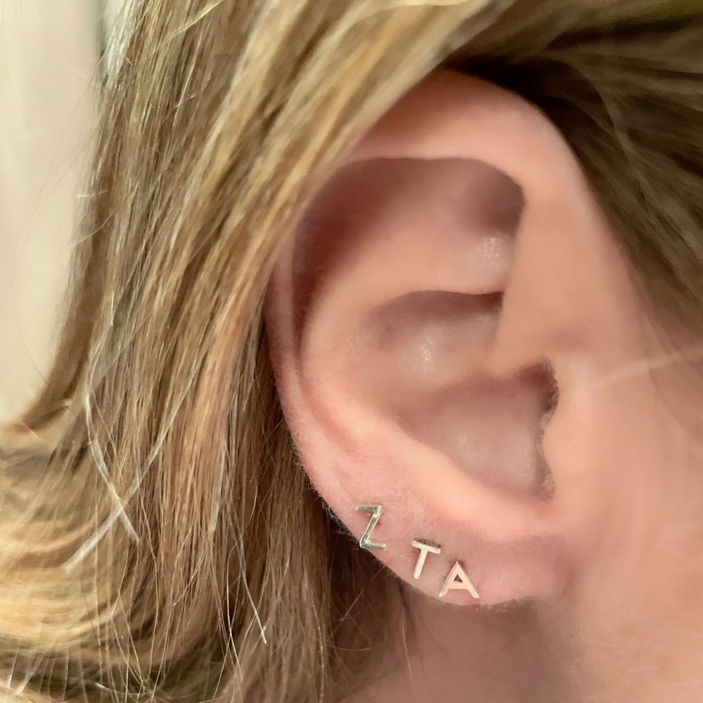 14k Gold Zeta Tau Alpha Earrings | Official ZTA Jewelry